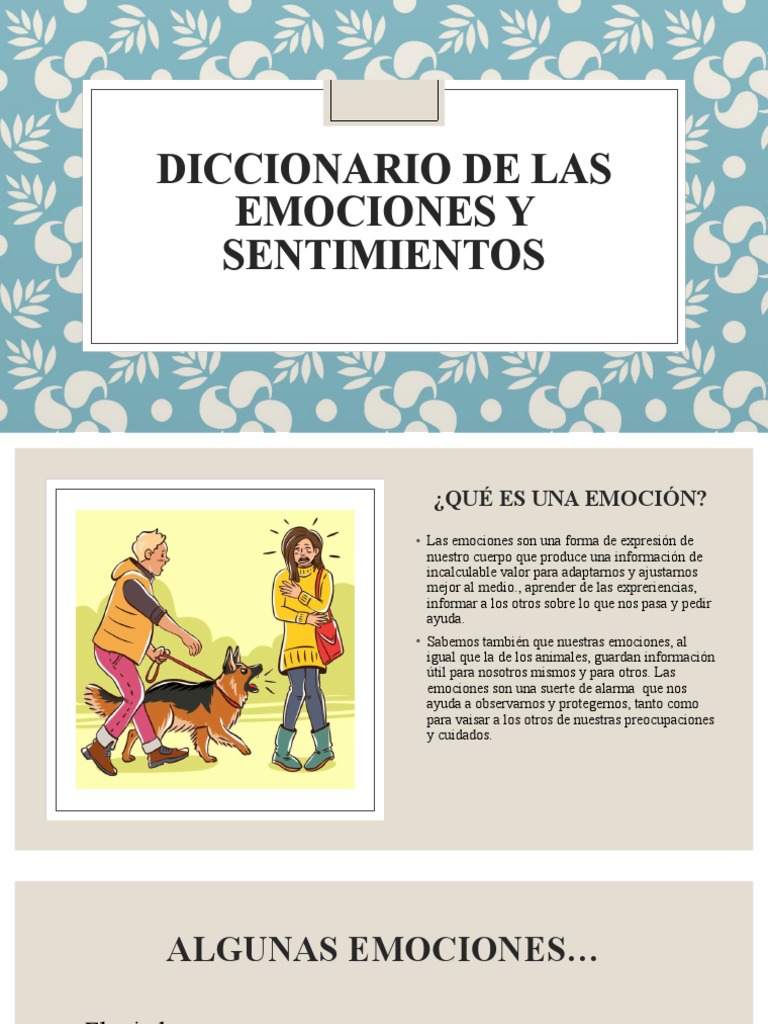 Diccionario de Las Emociones y Sentimientos | PDF