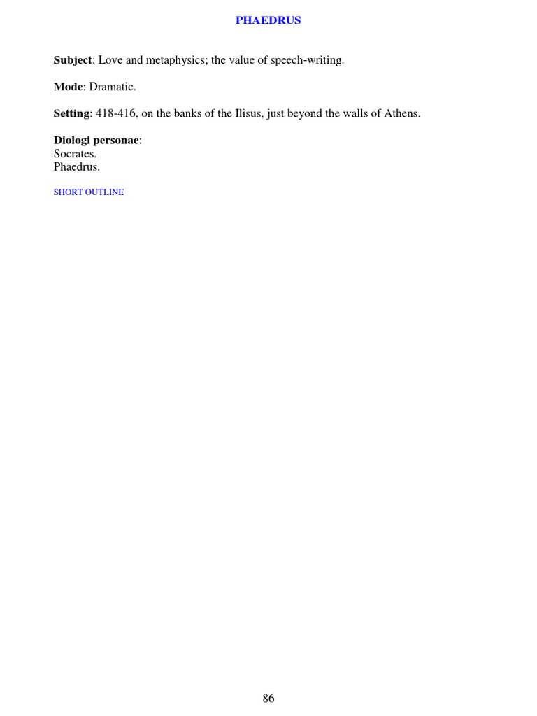 Guide To Plato - Summary of Phaedrus | PDF