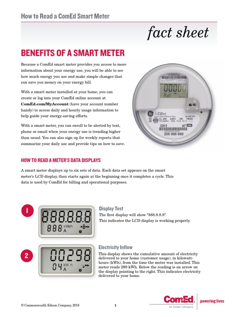 Fact Sheet: Benefits of A Smart Meter | PDF | Alternative Energy ...