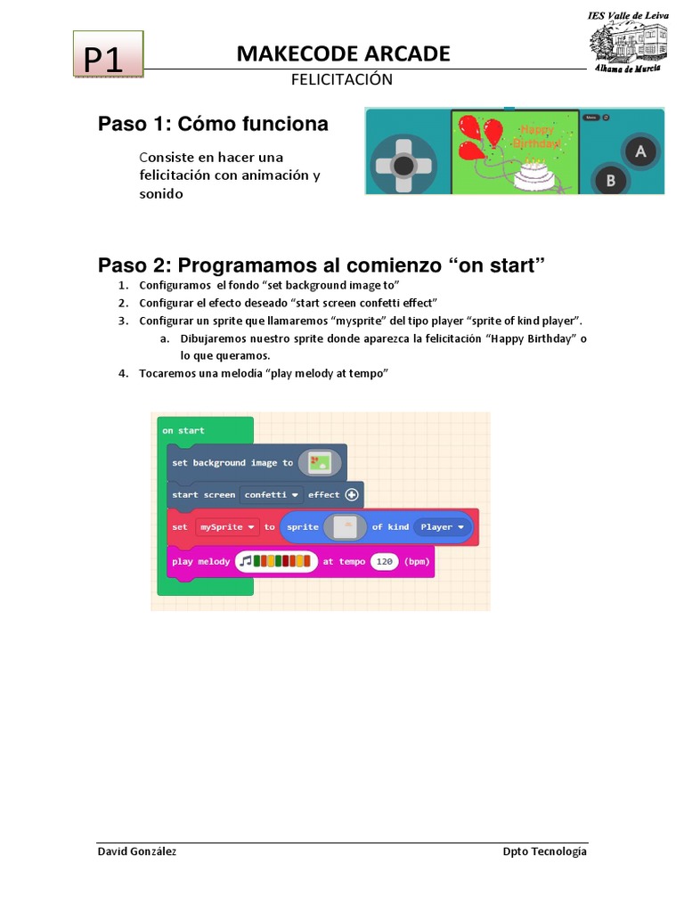 Prácticas Makecode Arcade | PDF