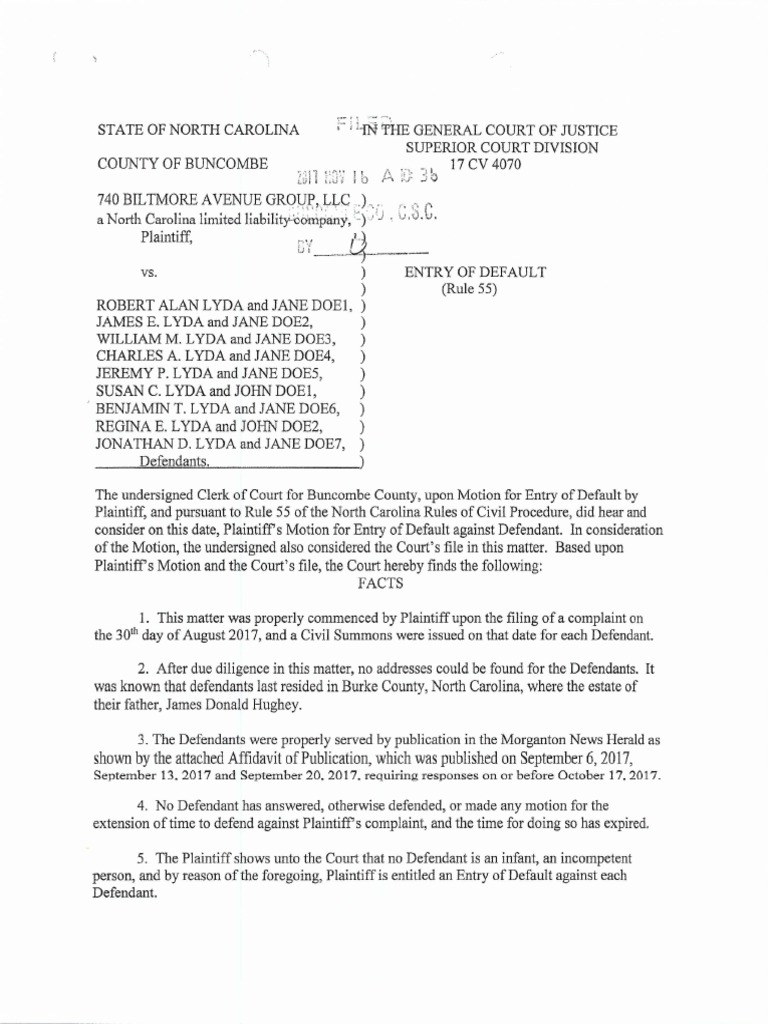 Entry of Default | PDF