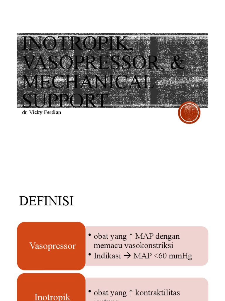 Obat Inotropik dan Vasopressor dalam Terapi | PDF