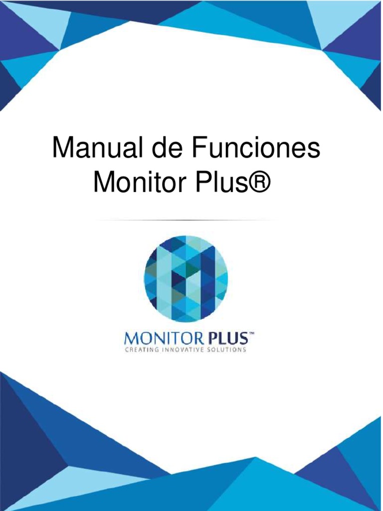 Manual de Funciones Monitor Plus | PDF | Todos los derechos reservados ...