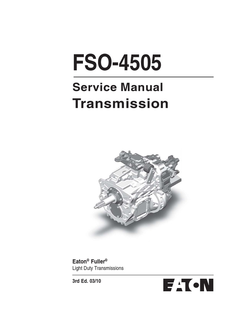 Fso Light Duty Service Manual en Us | PDF | Manual Transmission | Transmission (Mechanics)