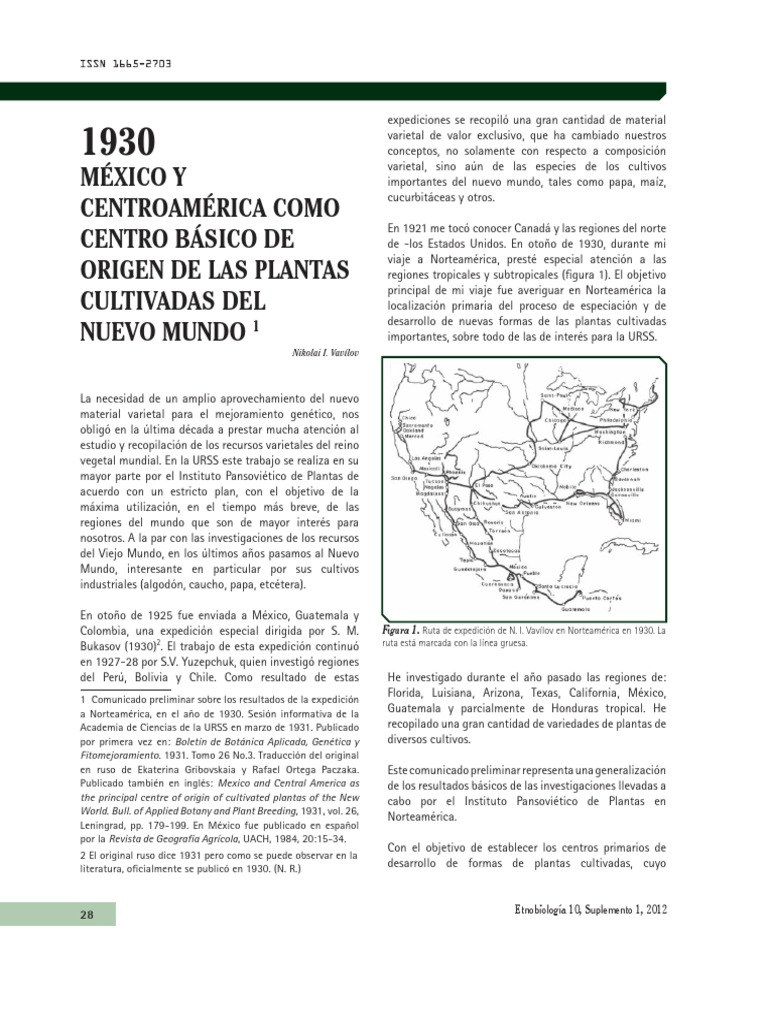Mexico Plantas Cultivadas | PDF | Agricultura | Américas
