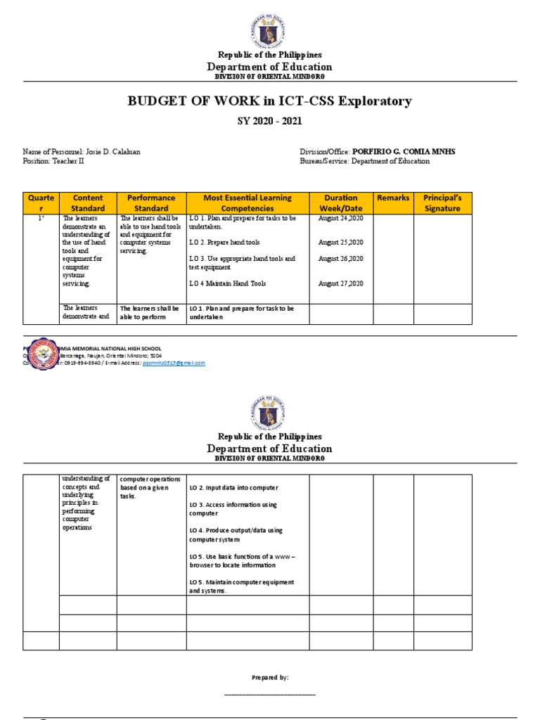 BOW ICT CSS Grade 7 First Quarter | PDF | Learning | Educational Technology