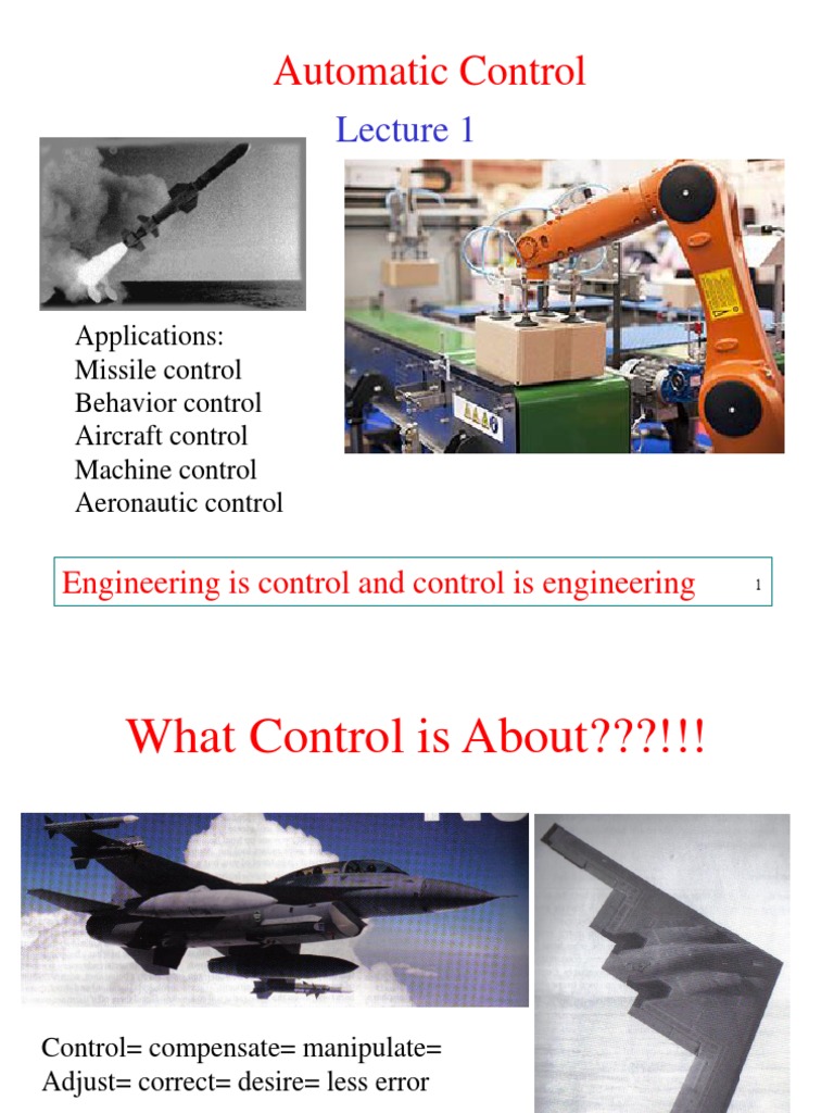 Introduction to Control Systems | PDF | Laplace Transform | Ordinary ...