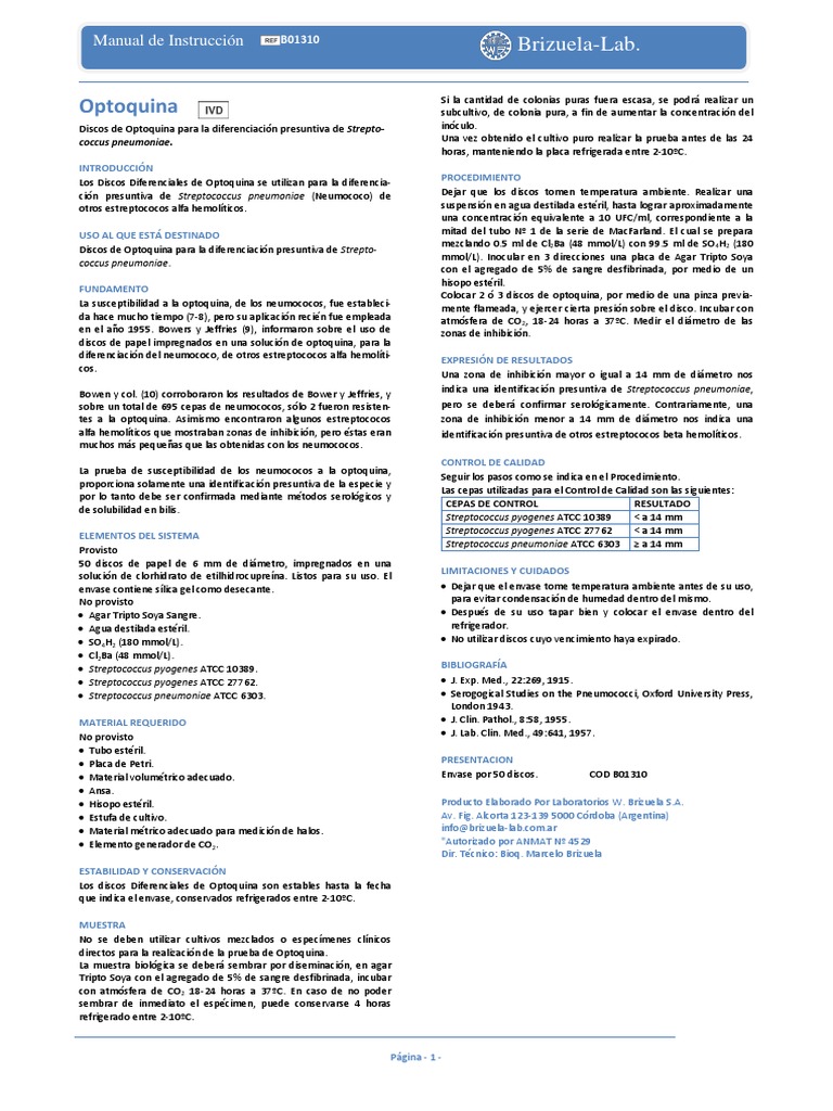 Optoquina | PDF | Estreptococo | Microbiología
