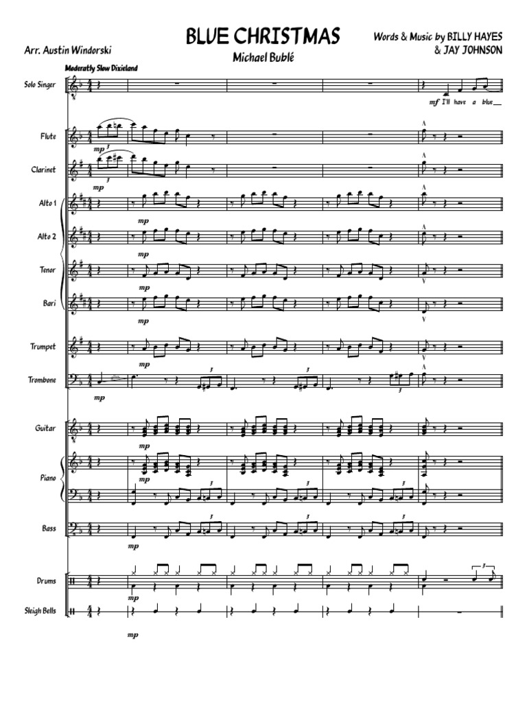Blue Christmas | PDF | Jazz | Musical Techniques