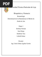 Determinación de Humedad Por Secado en Estufa y Por Termobalanza PDF ...