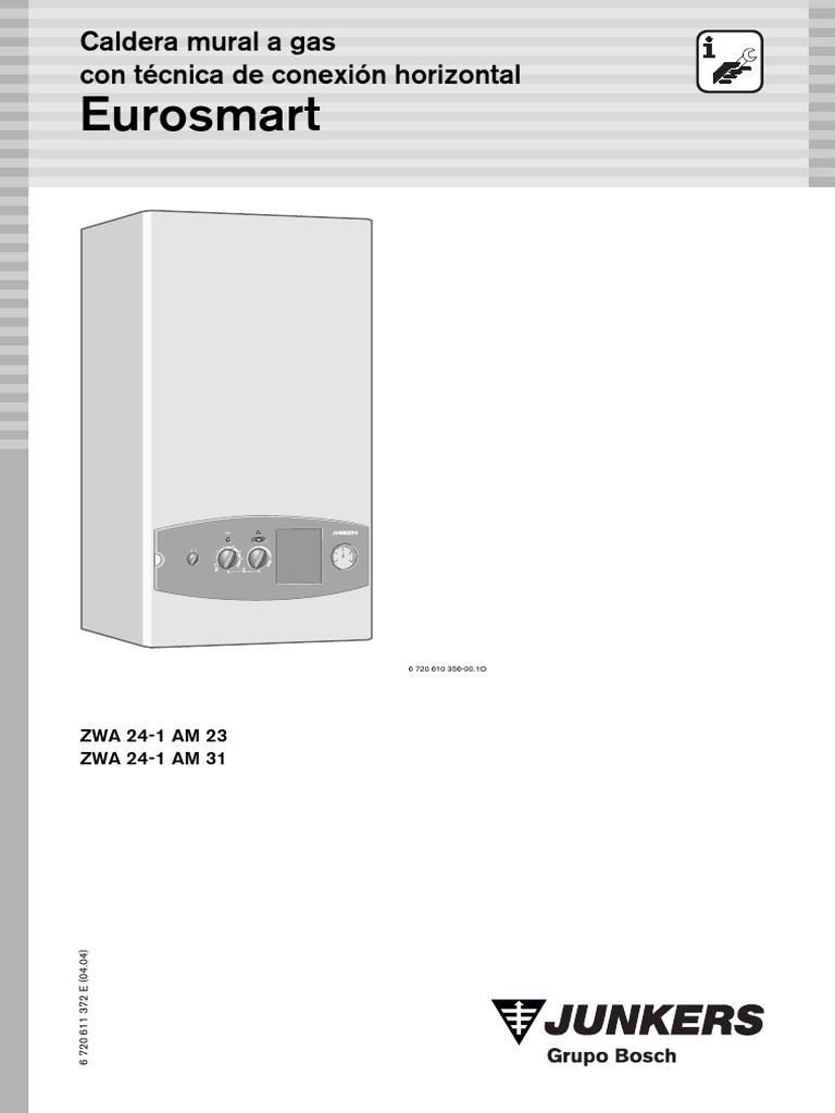 Manual Caldera Junkers Eurosmart Zwa 24 1 Am | PDF | Gas natural | Agua