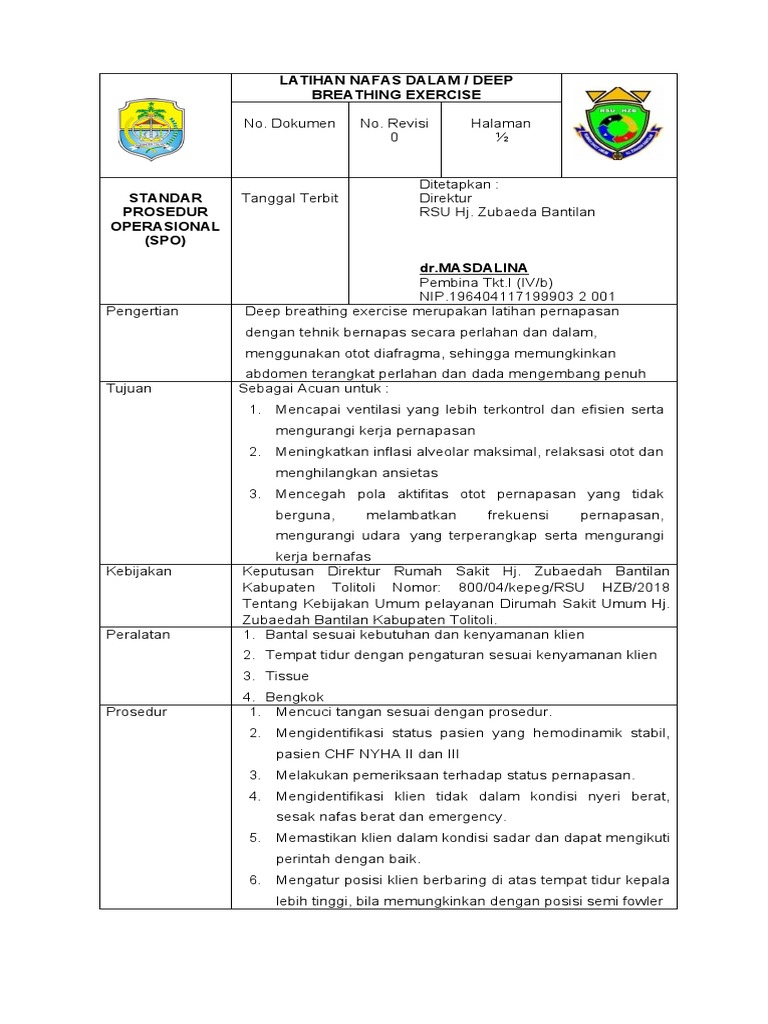 Spo Nafas Dalam | PDF