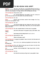Little Red Riding Hood Play Script | PDF | Little Red Riding Hood