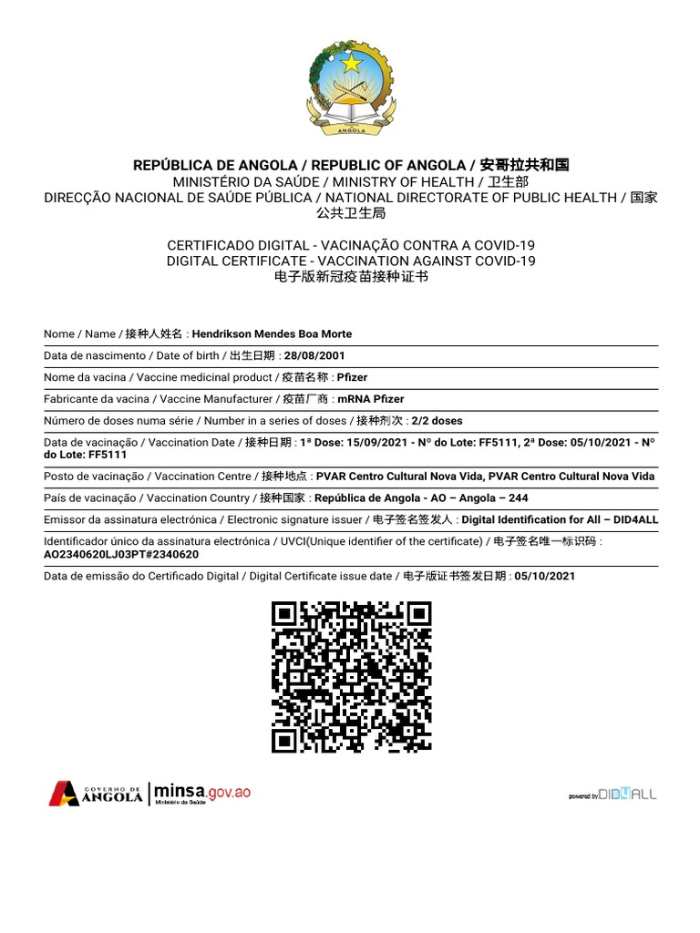 Minsa - Ministério Da Saúde de Angola | PDF