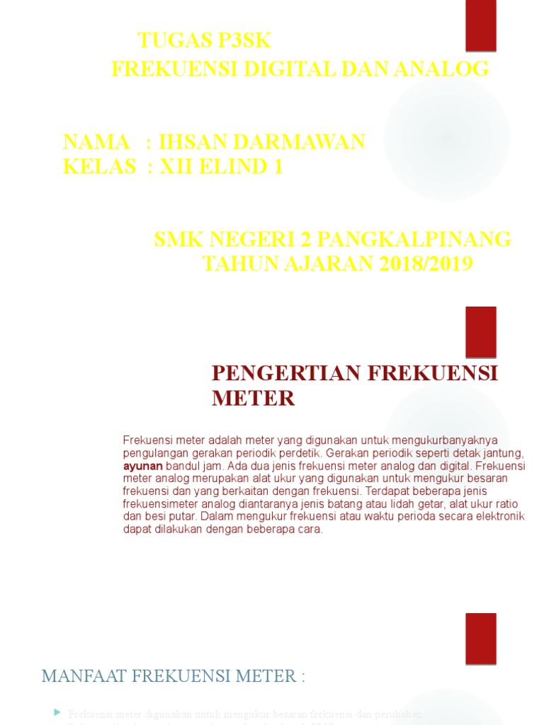 Frekuensi Meter Digital Dan Analog | PDF