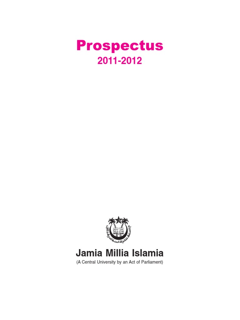 Prospectus | PDF | University And College Admission | Bachelor's Degree