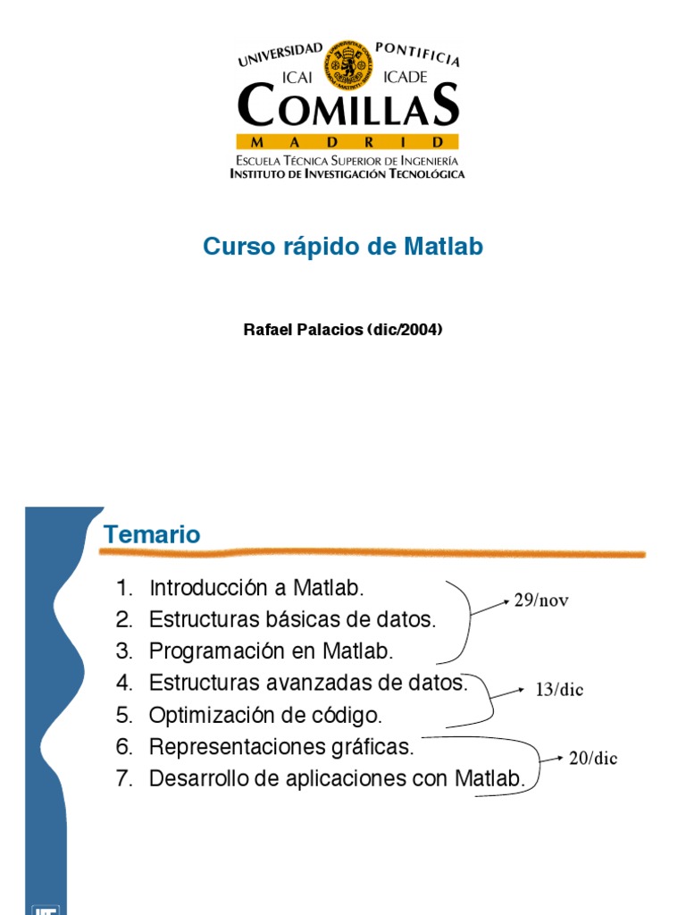 Curso Matlab Pdf Matlab Estructura De Datos De Matriz