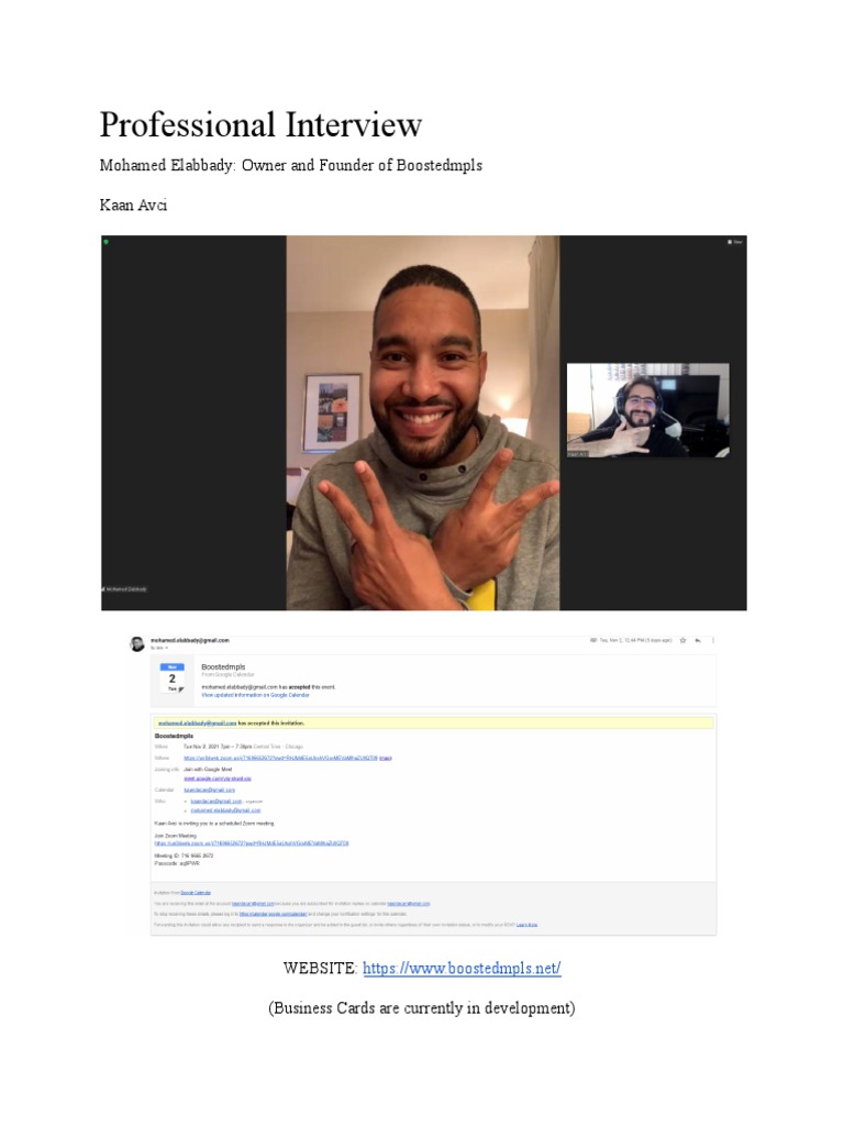 Professional Interview Project 1 | PDF | You Tube | Advertising