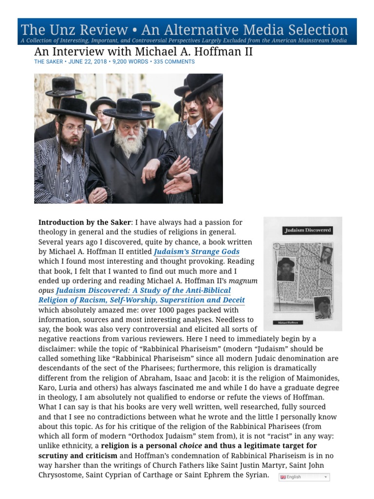 An Interview With Michael A. Hoffman II | PDF | Talmud | Judaism