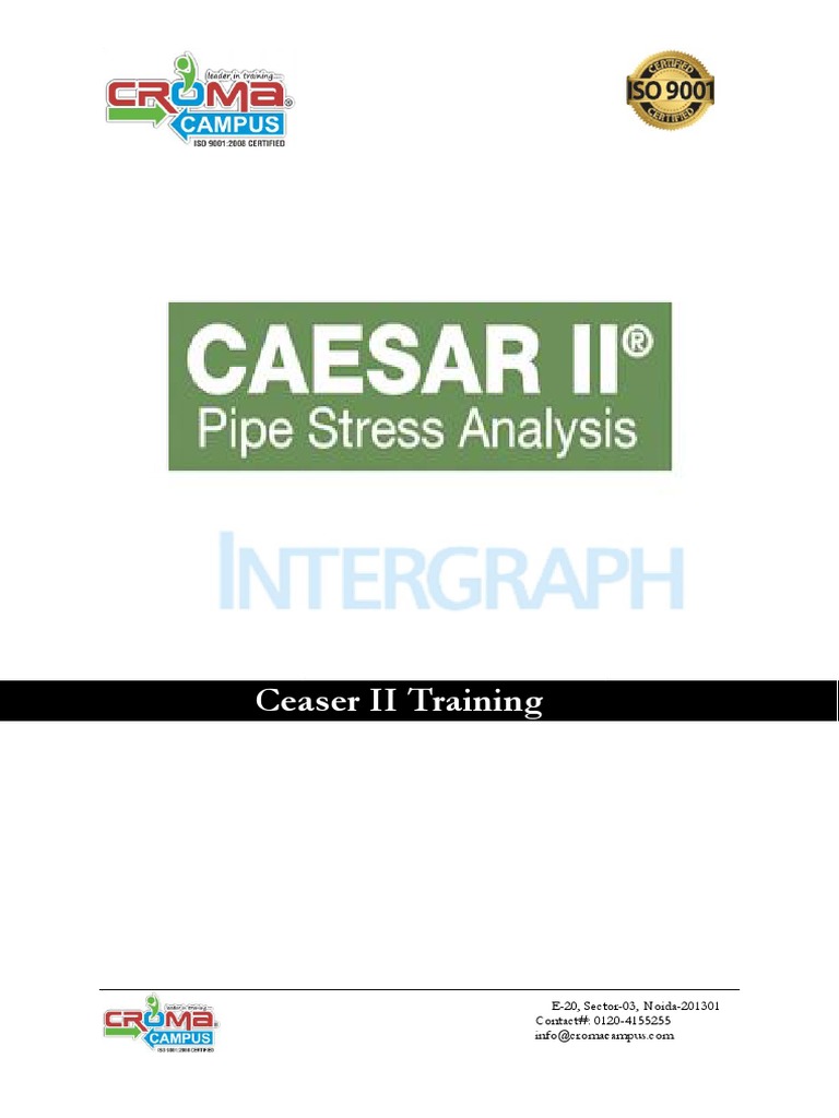 Caesar II Training Covers Static and Dynamic Pipe Stress Analysis | PDF | Stress (Mechanics ...
