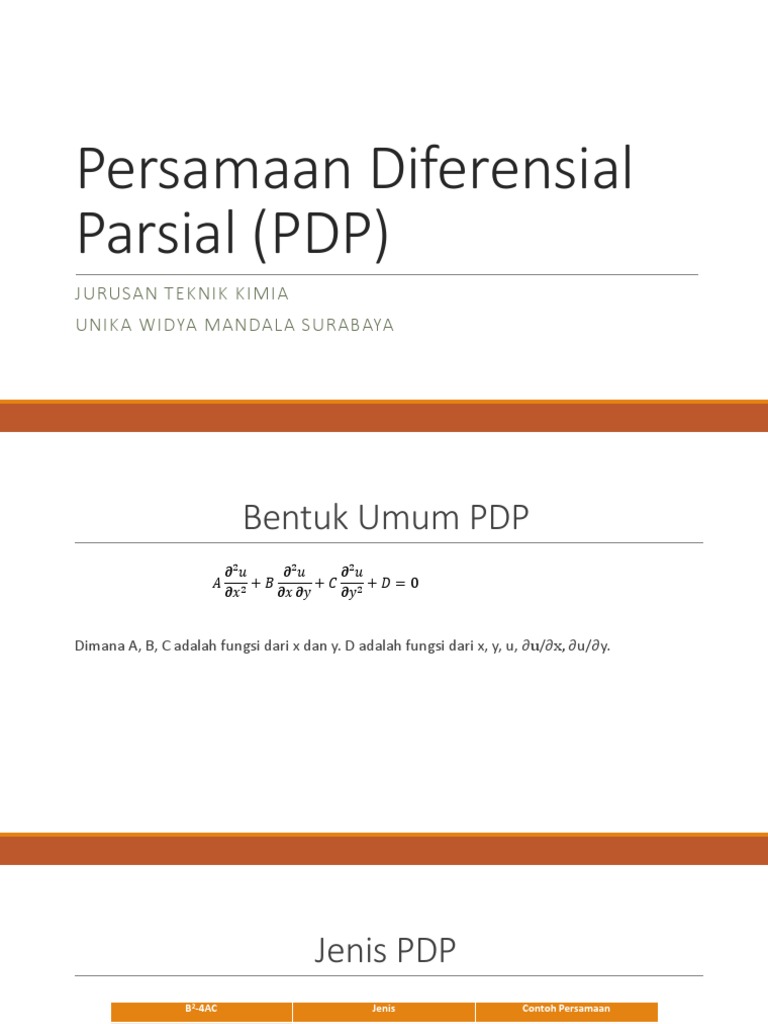 Materi Kuliah Persamaan Diferensial Parsial (PDP) Elips | PDF