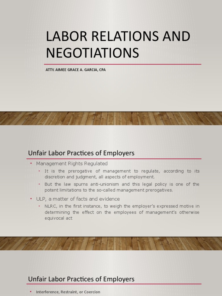 Understanding Unfair Labor Practices | PDF | Employment | Unfair Labor ...