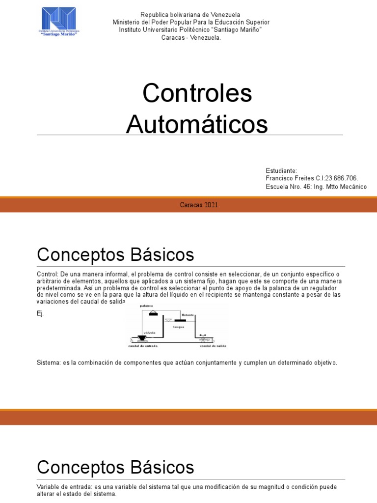 Controles Automaticos Basic | PDF | Sistema | Sistema de control