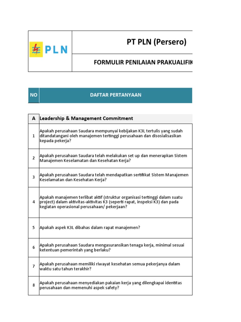 Penilaian Prakualifikasi CSMS PLN | PDF | Bisnis
