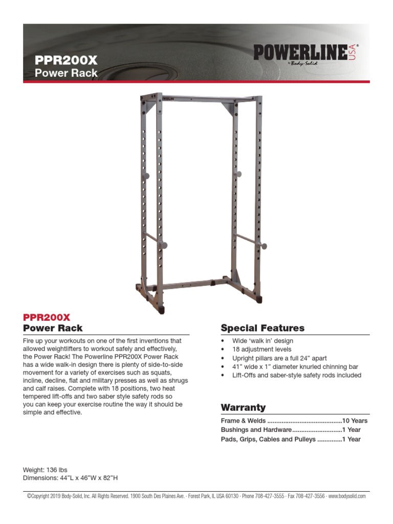 Ppr200x Pds Power Rack | PDF | Home & Garden