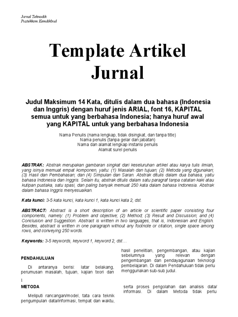 Template Jurnal | PDF