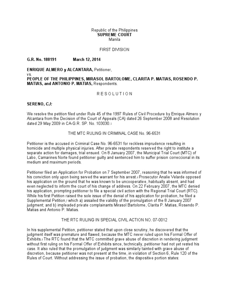 Supreme Court | PDF | Probation | Sentence (Law)