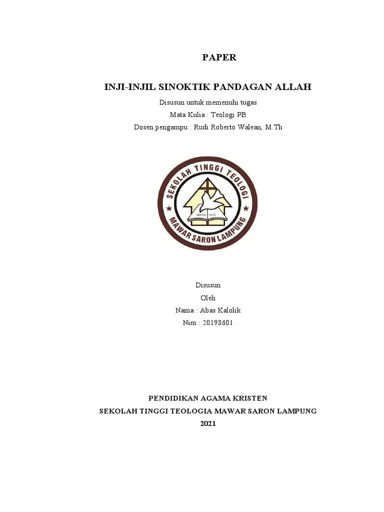 Paper Teologi PB | PDF