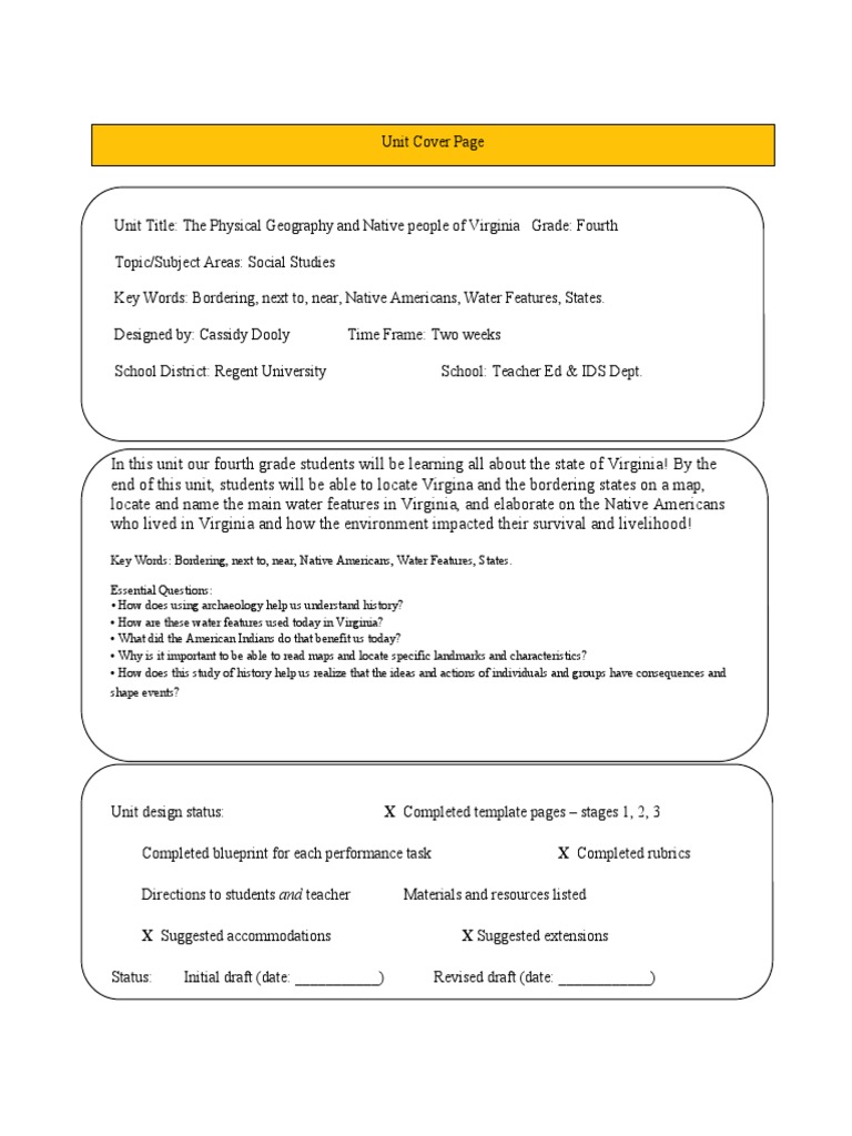 Virginia Geography and Native Peoples Unit | PDF | Vocabulary | Virginia