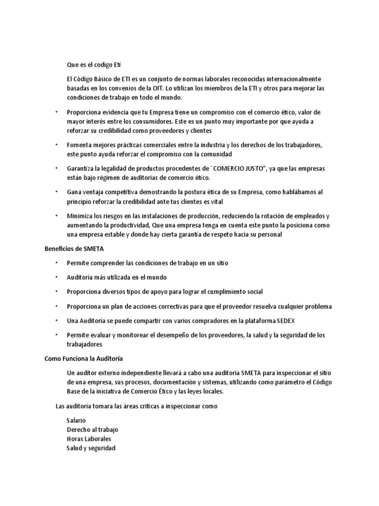 Que Es El Codigo Eti | PDF