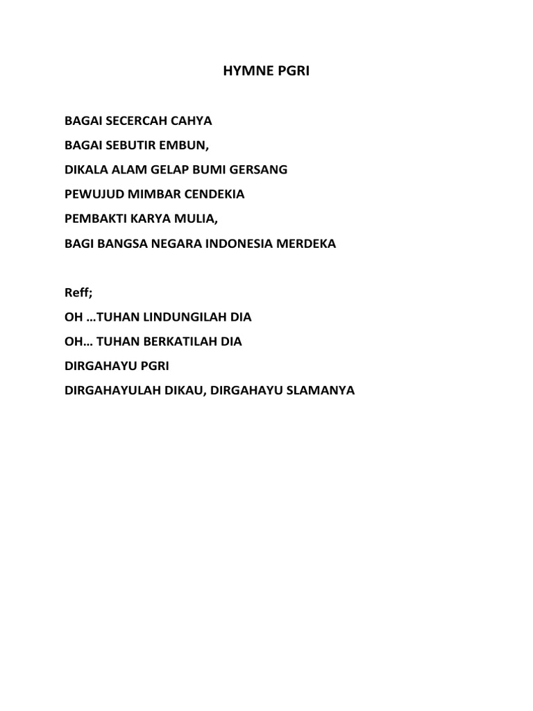 Hymne Pgri | PDF