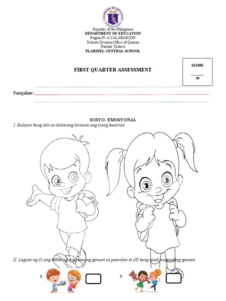 First Quarter Assessment With Tos | PDF