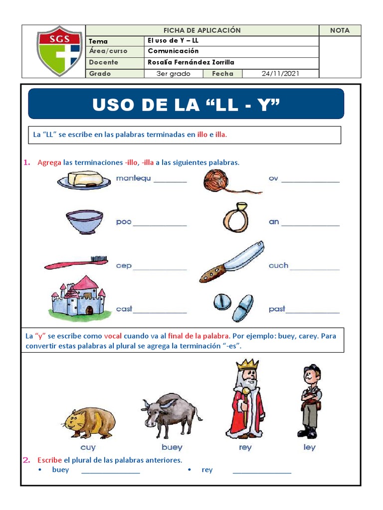 FICHA N°9 - Uso-de-la-Y-LL | PDF