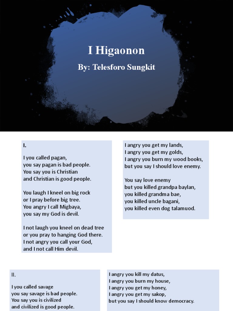 I Higaonon: By: Telesforo Sungkit | PDF