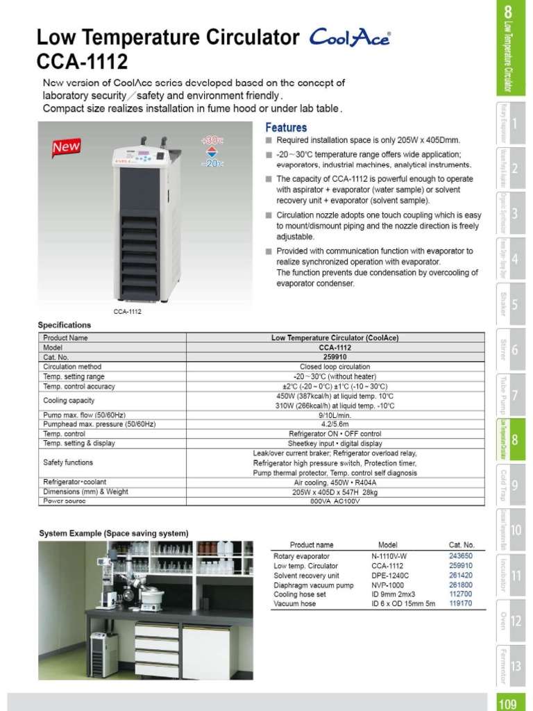 Eyela Chiller CCA 1112 | PDF