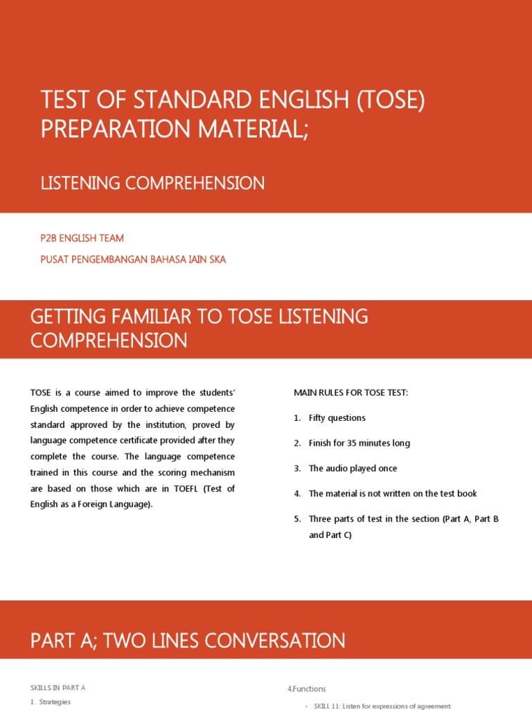 TOSE Listening Comprehension Guide | PDF | Volcano | English Language