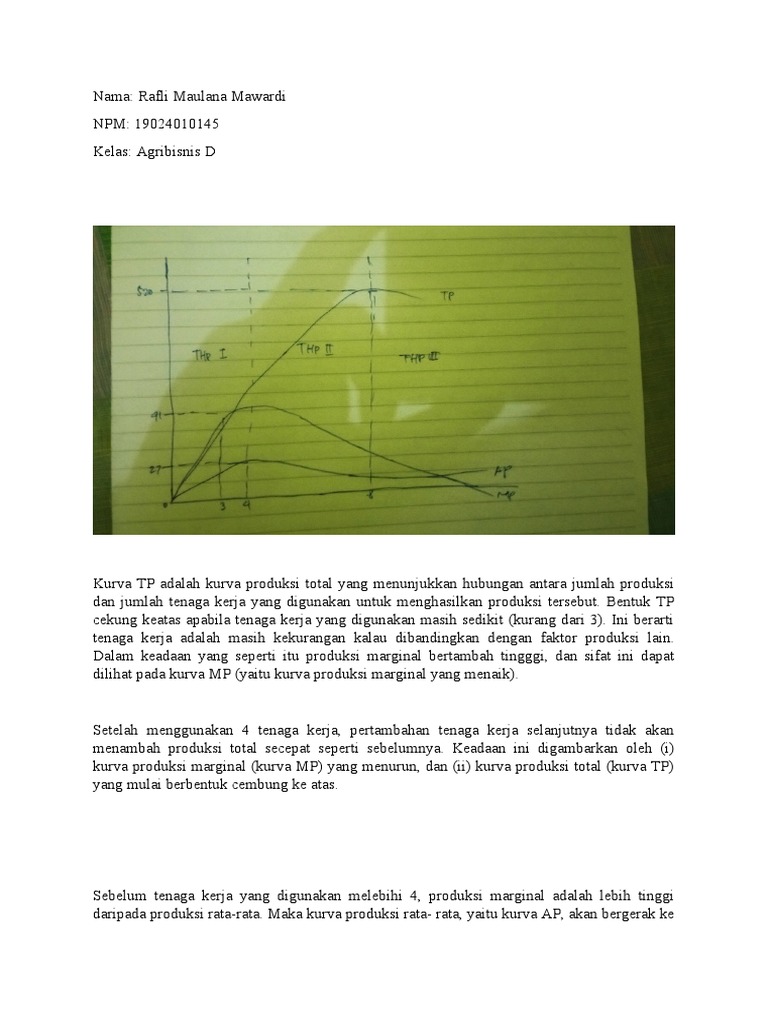 Analisis Kurva TP, MP, dan AP | PDF