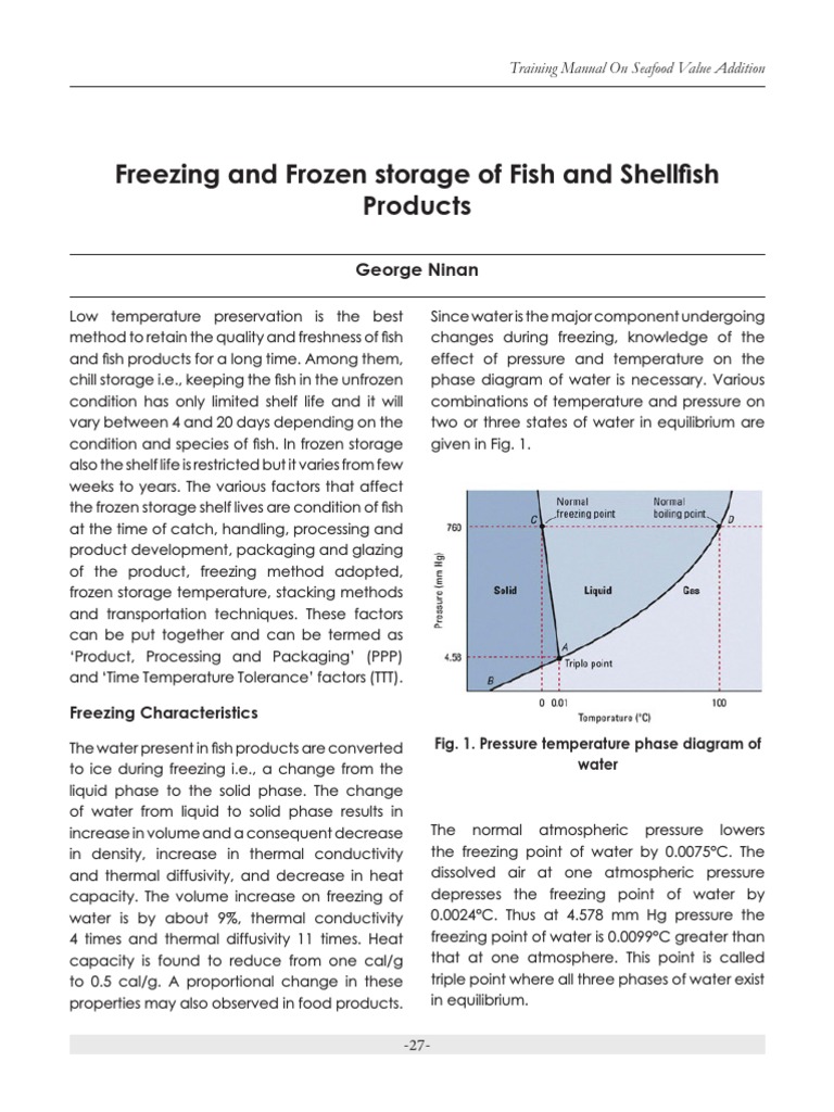 Seafood Value Addition Training Manual | PDF | Temperature ...
