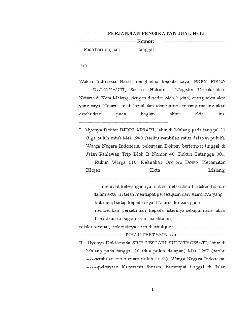 Akta PPJB Lunas | PDF