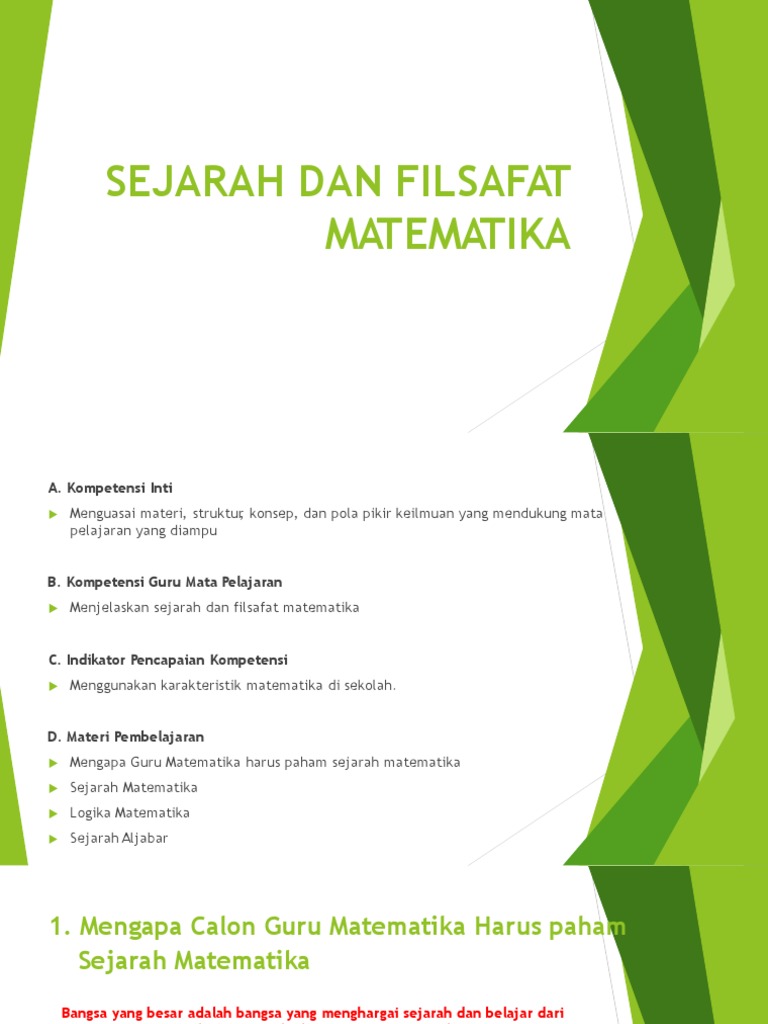Sejarah Dan Filsafat Matematika | PDF