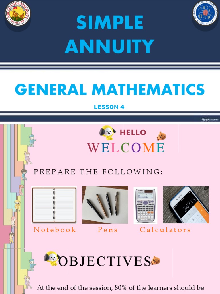 Simple Annuity: General Mathematics | Download Free PDF | Present Value | Interest