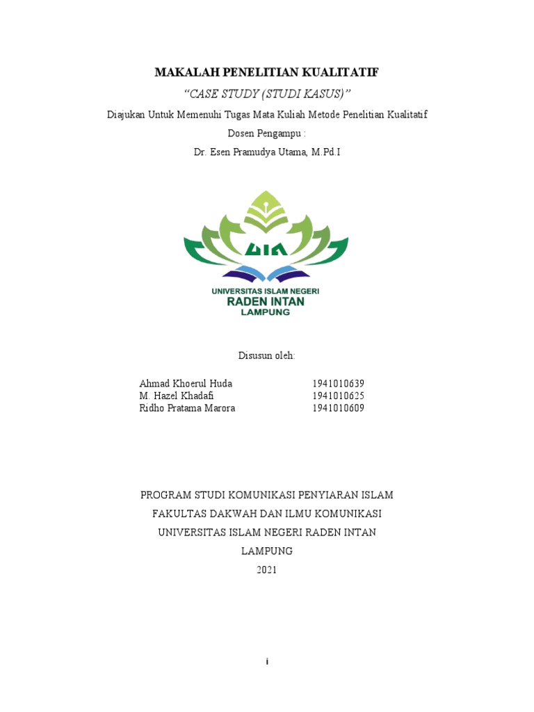 Makalah-Penelitian Kualitatif Studi Kasus | PDF