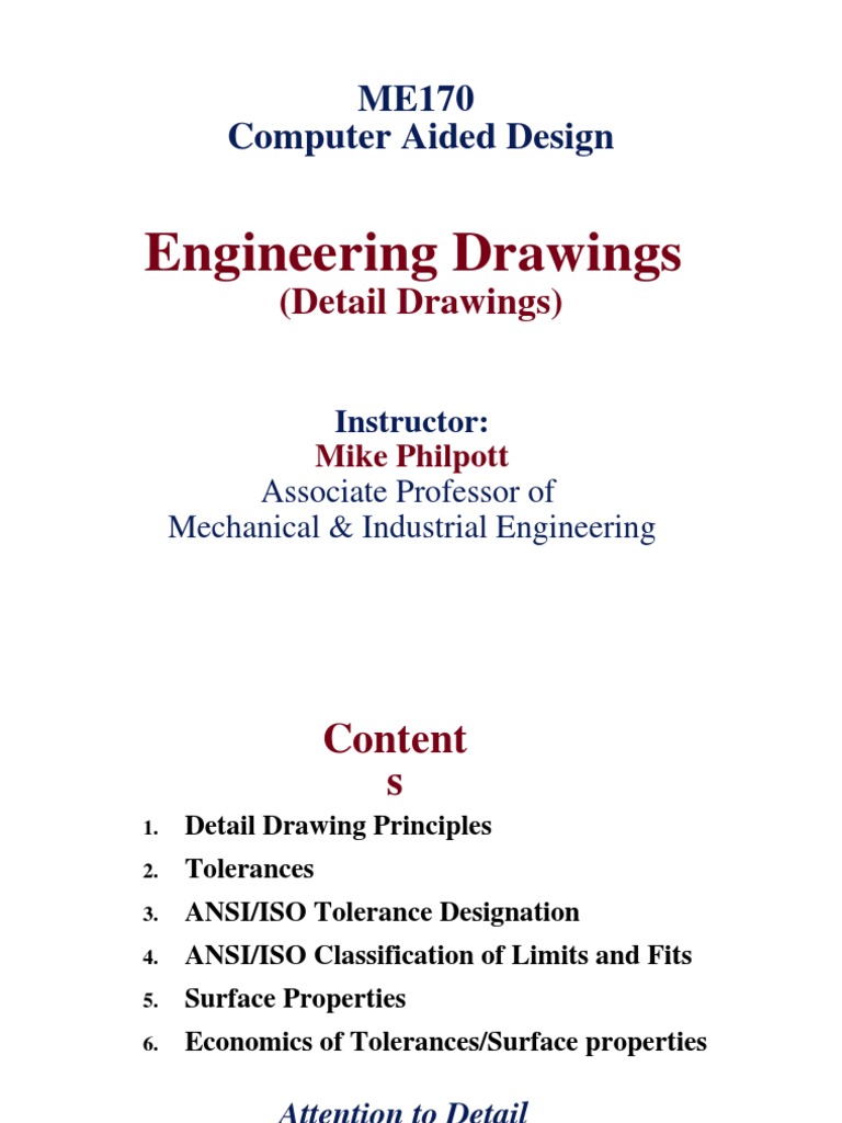 Engineering Drawing Notes | PDF | Engineering Tolerance | Screw