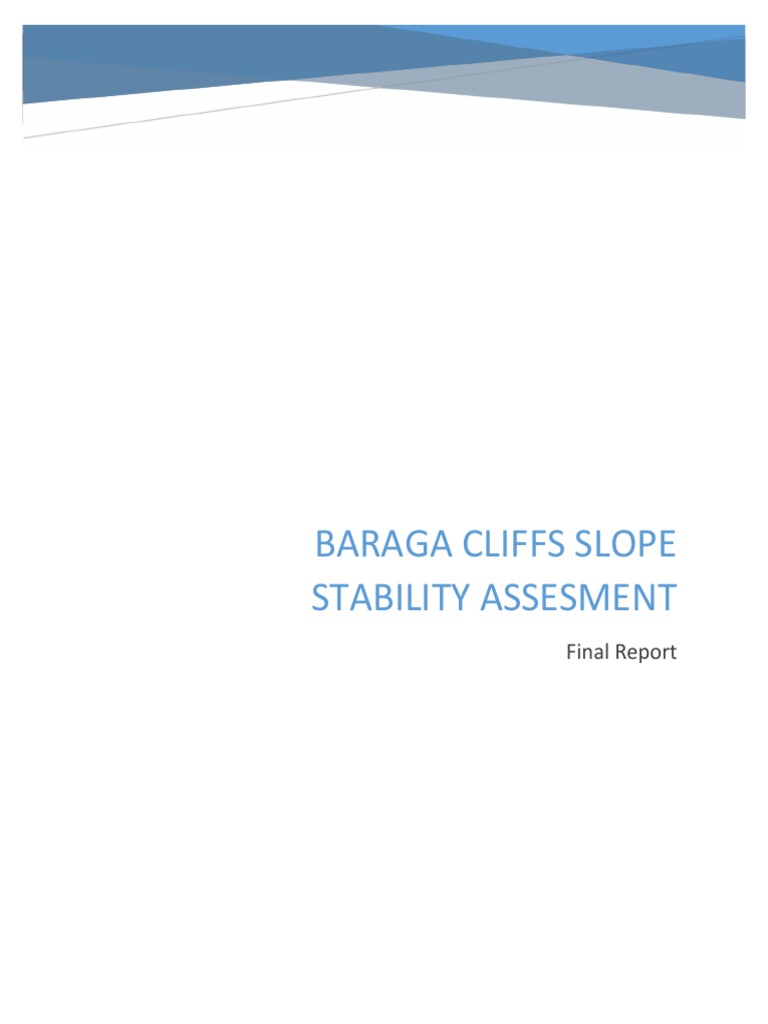 Baraga Cliffs Slope Stability Assessment | PDF | Erosion | Weathering