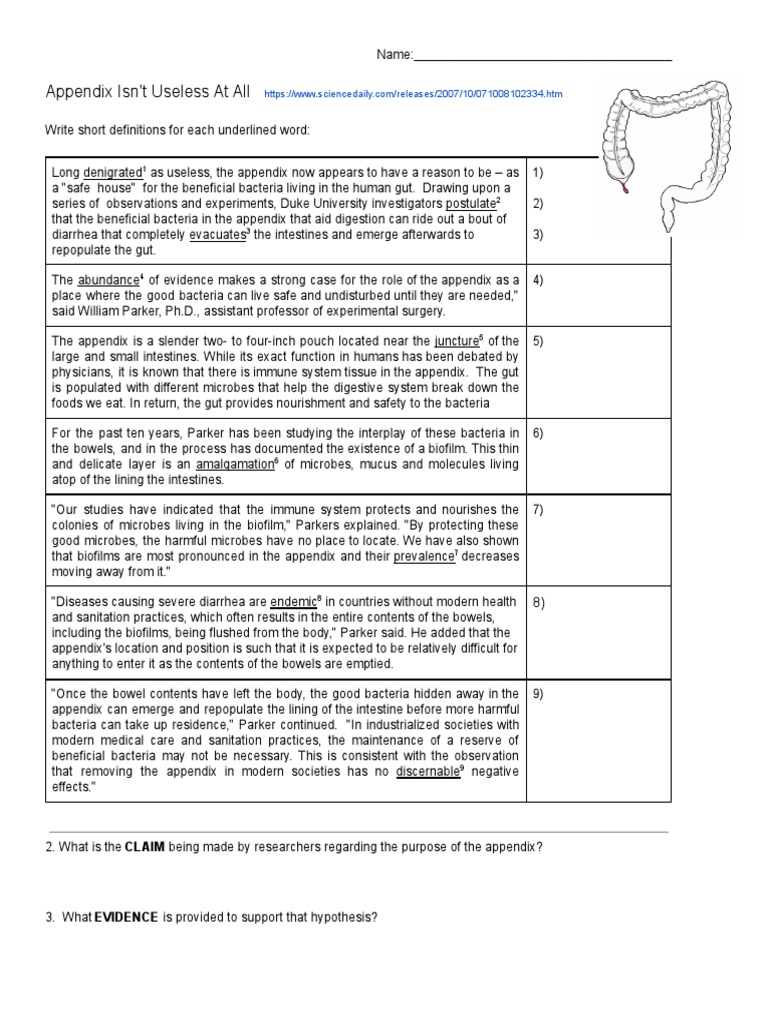 Appendix: Safe House for Gut Bacteria | PDF | Gastrointestinal Tract ...