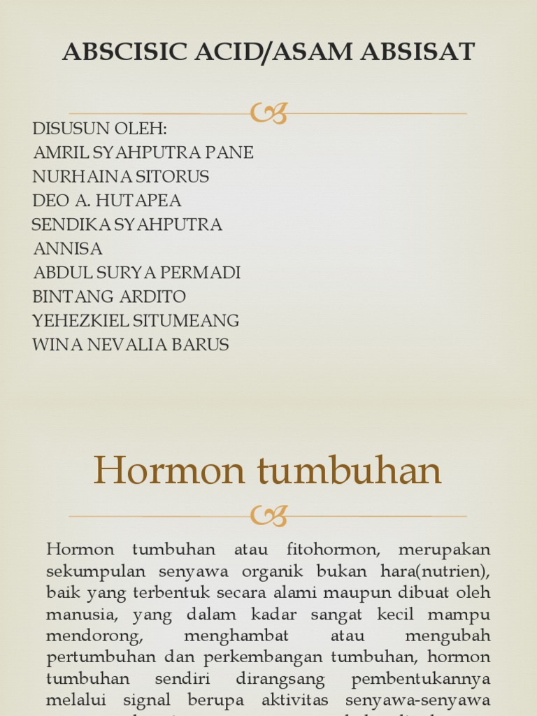 Presentasi Biologi Asam Absisat | PDF